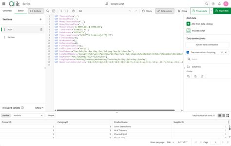 Navigating Scripts In Catalog Qlik Cloud Help
