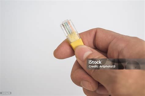 Koneksi Jaringan Lan Kabel Ethernet Rj45 Terisolasi Pada Putih Foto Stok Unduh Gambar Sekarang