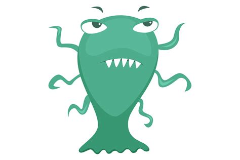 Funny Disease Monster Green Cartoon Mic Graphic By Onyxproj · Creative Fabrica