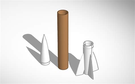 3d Design Paper Towel Roll Rocket Tinkercad