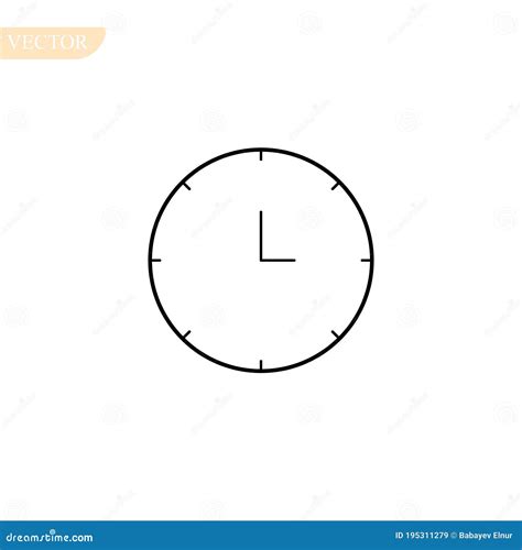 Clock Icon Clock Time Symbol Flat Style Design Web Site Icon Logo App UI Illustration