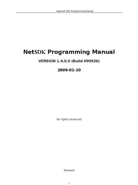 Netsdk Programming Manual Pdf Computer Network Application