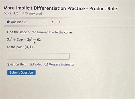 Solved More Implicit Differentiation Practice Product Rule