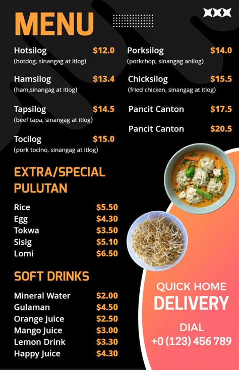 Food Menu Design Ideas Examples And Samples