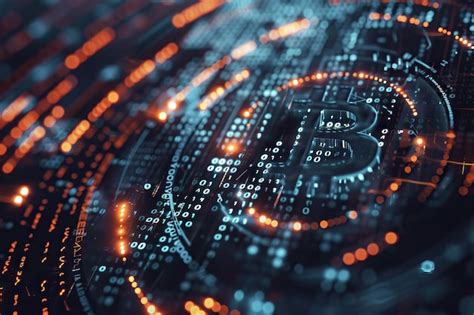 Bitcoin And Binary Technology For Secure Digital Currency Premium Ai Generated Image