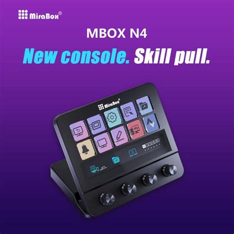 MBox N4 Stream Deck С Ручкой Mirabox StreamDeck LCD Кнопка Контроллер Для Создания Живого