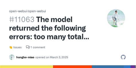 The Model Returned The Following Errors Too Many Total Text Bytes · Open Webui Open Webui