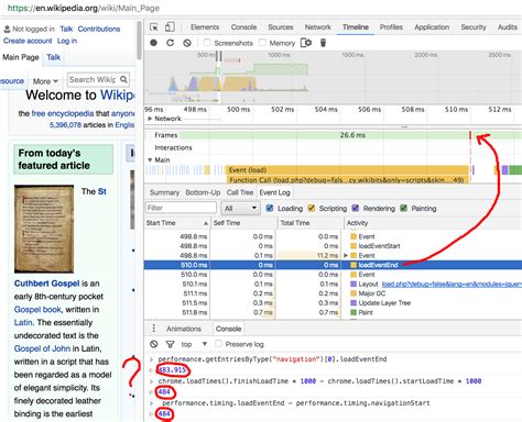Javascript Chrome Difference Between Event Time In Devtools