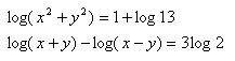 Sets Of Logarithmic Equations Examples Of Problems With Solutions