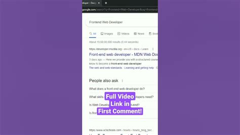 Day 1😎 Frontend Developer Course In Tamil Full Video In Comment Box🤗 Youtube