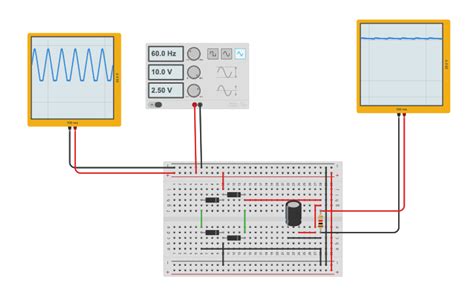 Circuit Design Rectificador Onda Completa Tinkercad