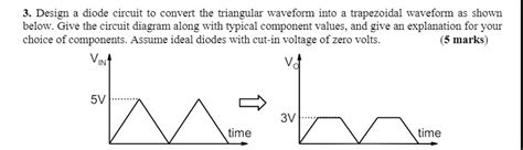 [solved] 3 design a diode circuit to convert the triangular waveform