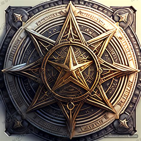 Ai创作图五角星印章 昵图网