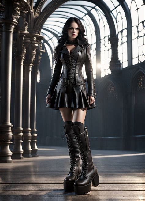 Gothic Women In Platform Boots And Corset By Buffffan On Deviantart