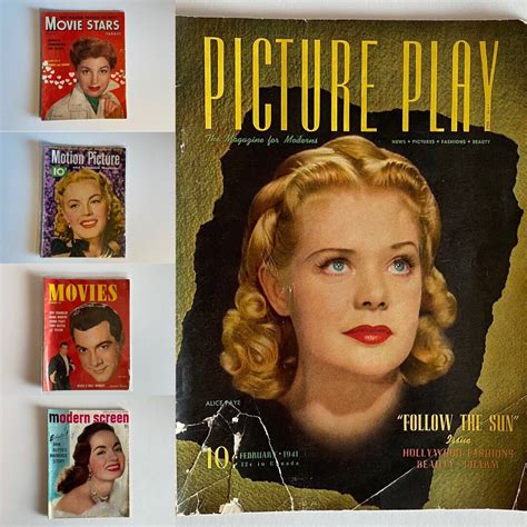 Vintage Hollywood Movie Magazines Mid Century Film Stars Etsy