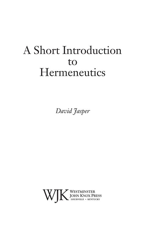 A Short Introduction To Hermeneutics By Demandside Issuu