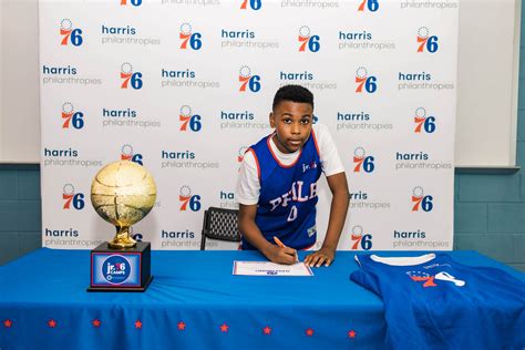 Josh And Marjorie Harris Sixers Host Youth Camp Philadelphia 76ers