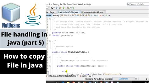 How To Copy File In Java Netbeans Ide Youtube