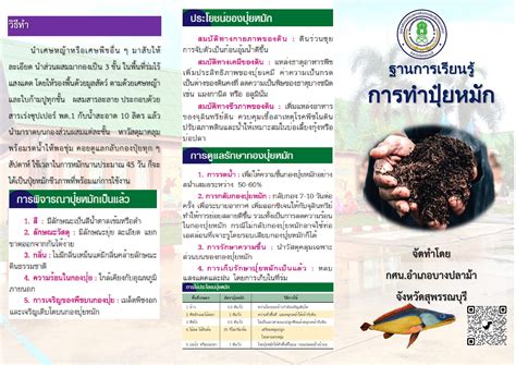 แผ่นพับการทำปุ๋ยหมัก คลังวิชาการ กศน อำเภอบางปลาม้า หน้าหนังสือ 1 พลิก Pdf ออนไลน์ Pubhtml5