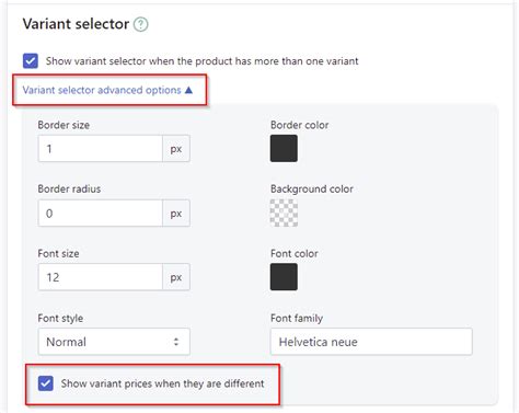 How To Show Hide Variant Prices In Variant Selector Code Black Belt