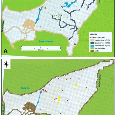 boundary conditions of the groundwater flow model a layer i b layer