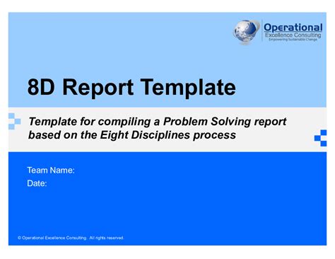 8d problem solving report template ppt
