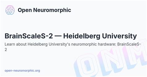 A Look At Brainscales 2 — Heidelberg University Neuromorphic Chip