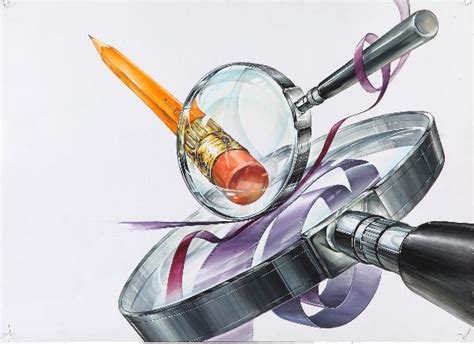 돋보기 제품 스케지 그림 디자인