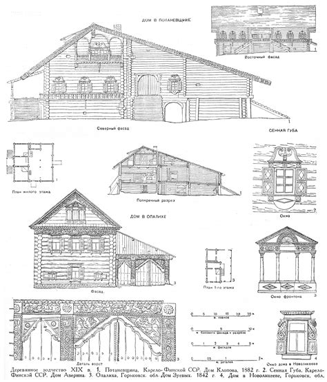 Деревянное зодчество России Xix века Чертежи архитектурных памятников сооружений и объектов