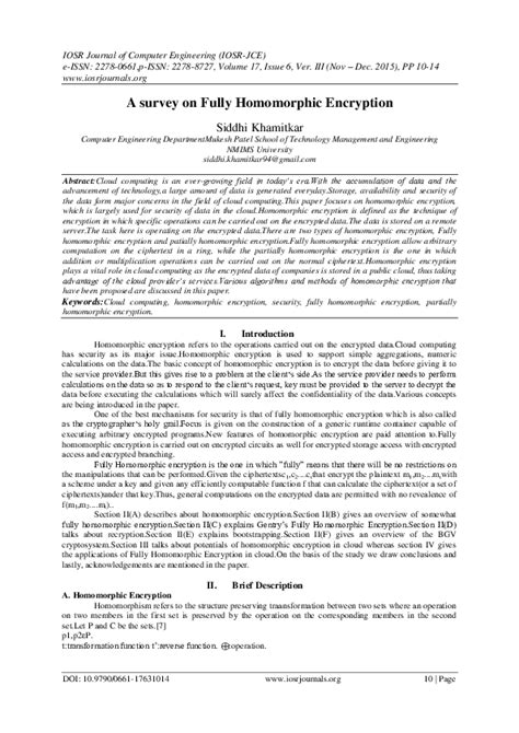 pdf a survey on fully homomorphic encryption