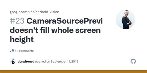 Camerasourcepreview Doesn T Fill Whole Screen Height Issue