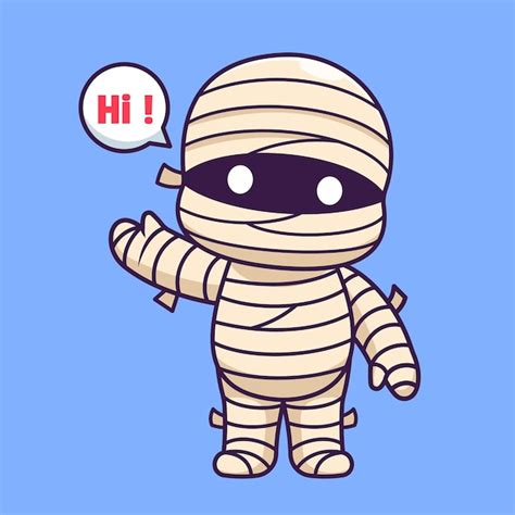 귀여운 엄마 손을 흔들고 만화 터 아이콘 일러스트레이션 사람들 휴일 아이콘 고립된 평평한 터 프리미엄 벡터