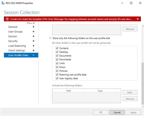 Unable To Update User Profile Disks Rwindowsserver