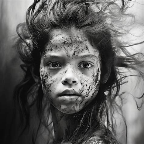 Premium Photo Girl With Black And White Photo In The Style Of