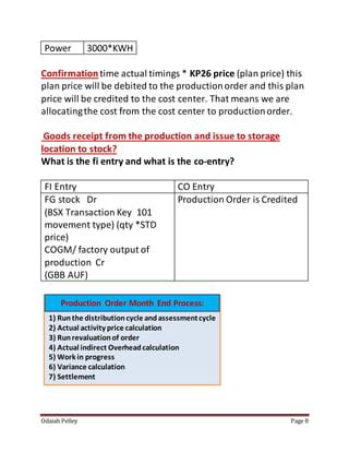 SAP CO PC Product Cost Cycle DOCX