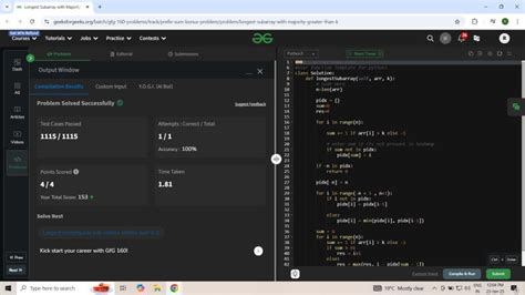 gfg160 geekstreak2024 python dsa gfg160 problemsolving… rahul
