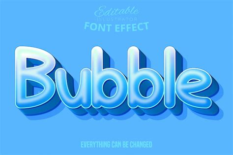 Premium Vector Bubble Text Editable Font Effect