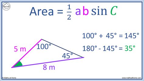 How To Find The Area Of A Triangle Using The Sine Rule Mathsathome