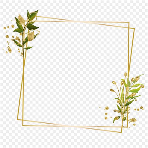 Gold Floral Border Vector Hd Images Gold Border Frame Floral Floral