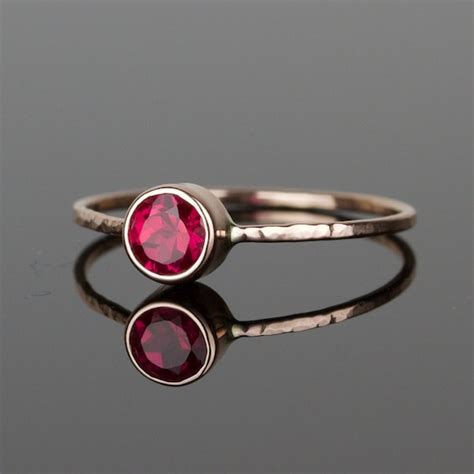 Lab Grown Ruby Ring Etsy