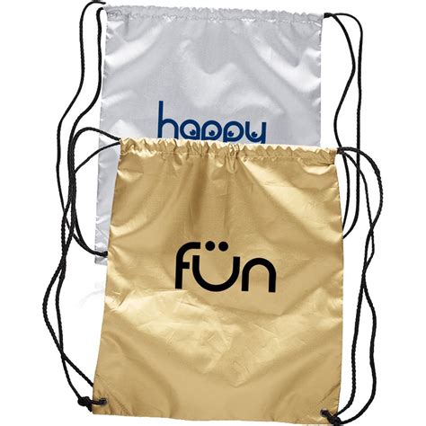 Promotional Shiny Classic Drawstring Backpacks