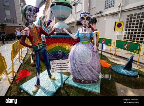 Detail Of Some Ninots From Fallas A Celebration In March In The City