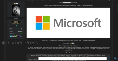 Microsoft Employees Data Exposed Via Third Party Breach
