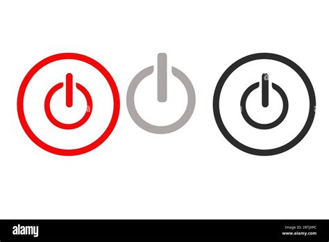 power shutdown icons set mac power button vector electric power
