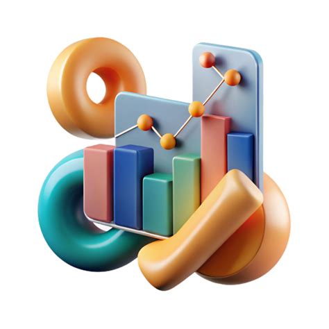 Elegant Vintage Abstract Data Visualization Chart And Graph Isolated