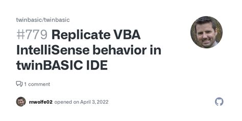 Replicate Vba Intellisense Behavior In Twinbasic Ide · Issue 779