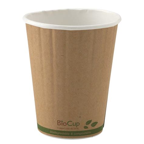 Biopak Biocup Double Wall 12oz390ml Kraft Brown Carton 1000 Winc