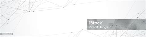 추상적 기하학적 배경과 점과 선을 연결하는 웹 사이트 헤더 또는 배너 디자인 글로벌 네트워크 연결 텍스트에 대한 주부 배경과 공간을 가진 디지털 기술 0명에 대한 스톡 벡터