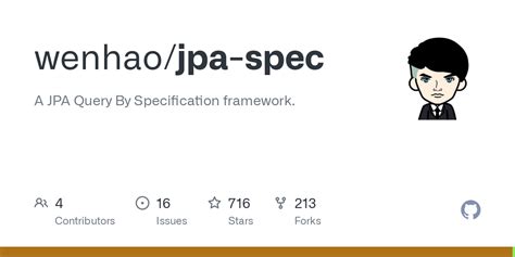 github wenhao jpa spec a jpa query by specification framework