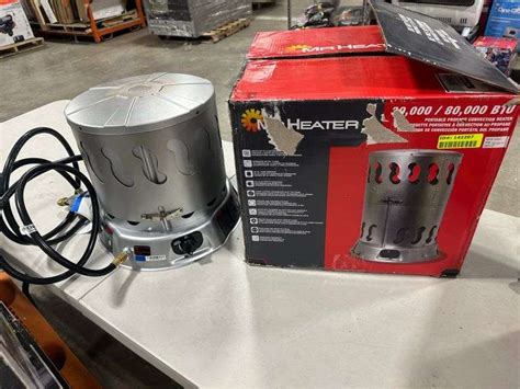 Mr Heater Portable Propane Convection Heater Model Mh80cvx Lambrecht Auction Inc